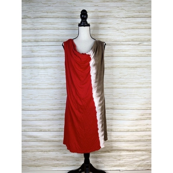 Chalet | Dresses | Chalet Made In Usa Tricolor Tie Dye Drape Dress ...